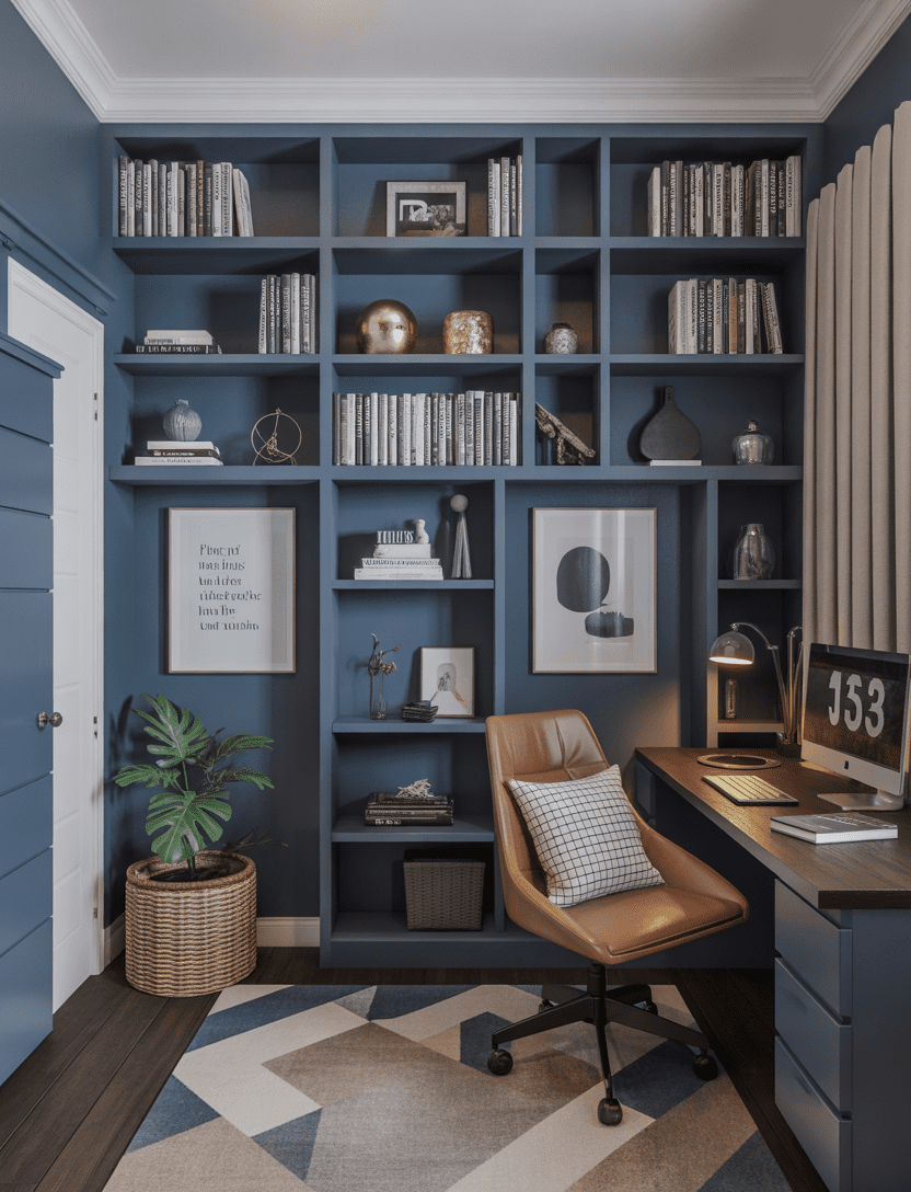 21 Stunning Home Office Accent Wall Ideas to Upgrade Your Workday