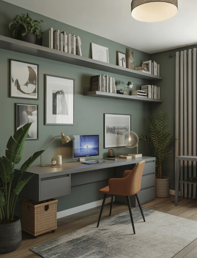 21 Stunning Home Office Accent Wall Ideas to Upgrade Your Workday