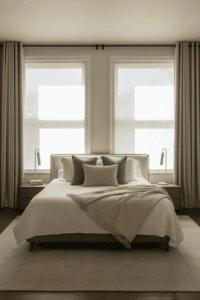 Layout Tips on How to Arrange a Bedroom With Two Windows That Actually ...